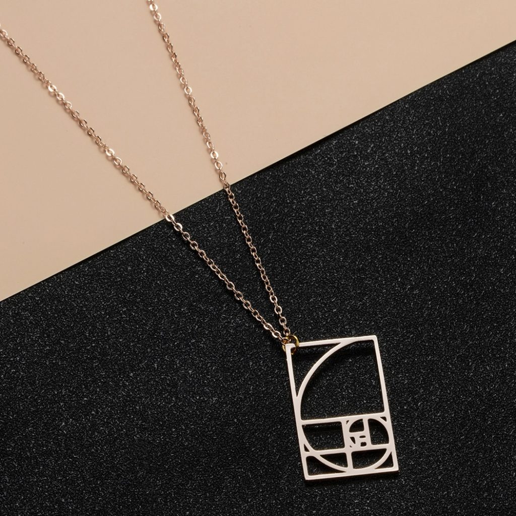 Fibonacci Golden Spiral Necklace ⋆ Stellar Skeleton 💀