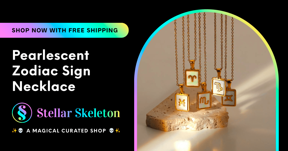 Pearlescent Zodiac Sign Necklace ⋆ Stellar Skeleton 💀
